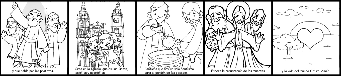 CREDO EXPLICADO PARA NIÑOS CON IMÁGENES PARA COLOREAR - Corazón de Paúl ...