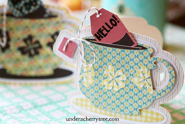 Under A Cherry Tree: Spring Tea: Tea Cup Shaped Cards