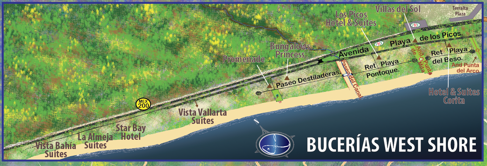 Mapa Jeff Cartography: Bucerias Map