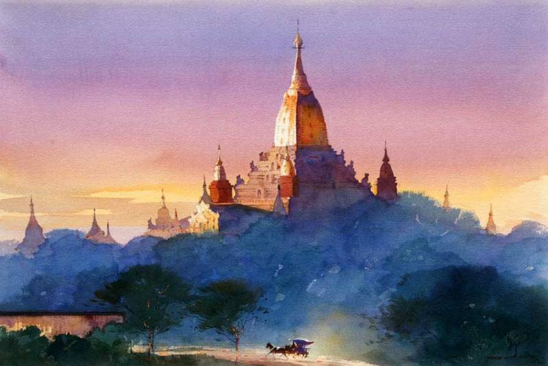 Myoe Win Aung, 1972 | Watercolour painter | Tutt'Art@ | Pittura ...
