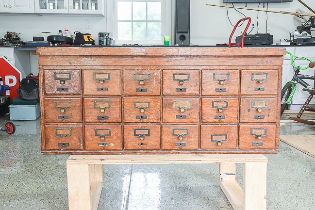 How to Refinish and Restore a Vintage Card Catalog | Little House of ...