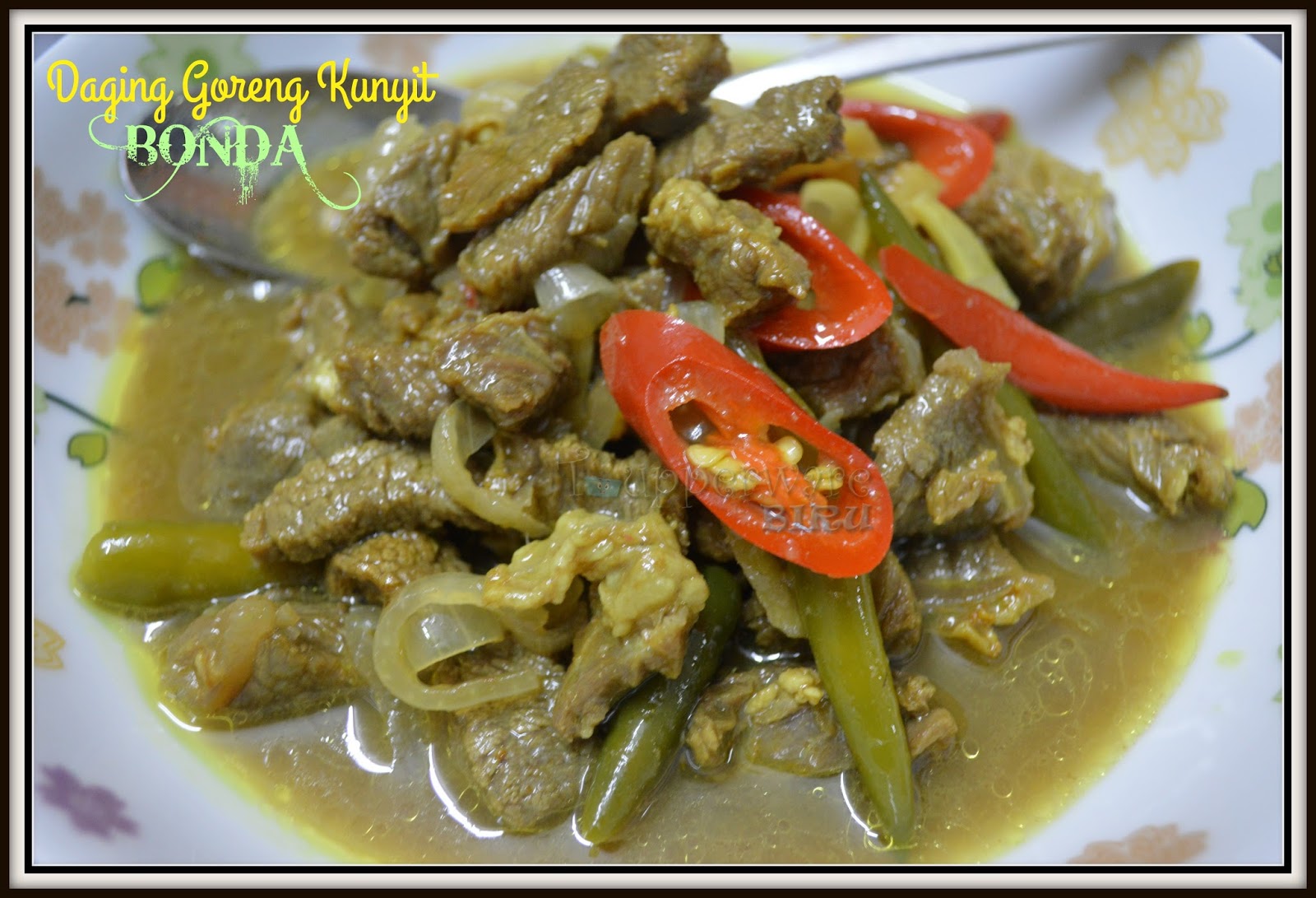 tupperwarebiru: Daging Goreng Kunyit Bonda