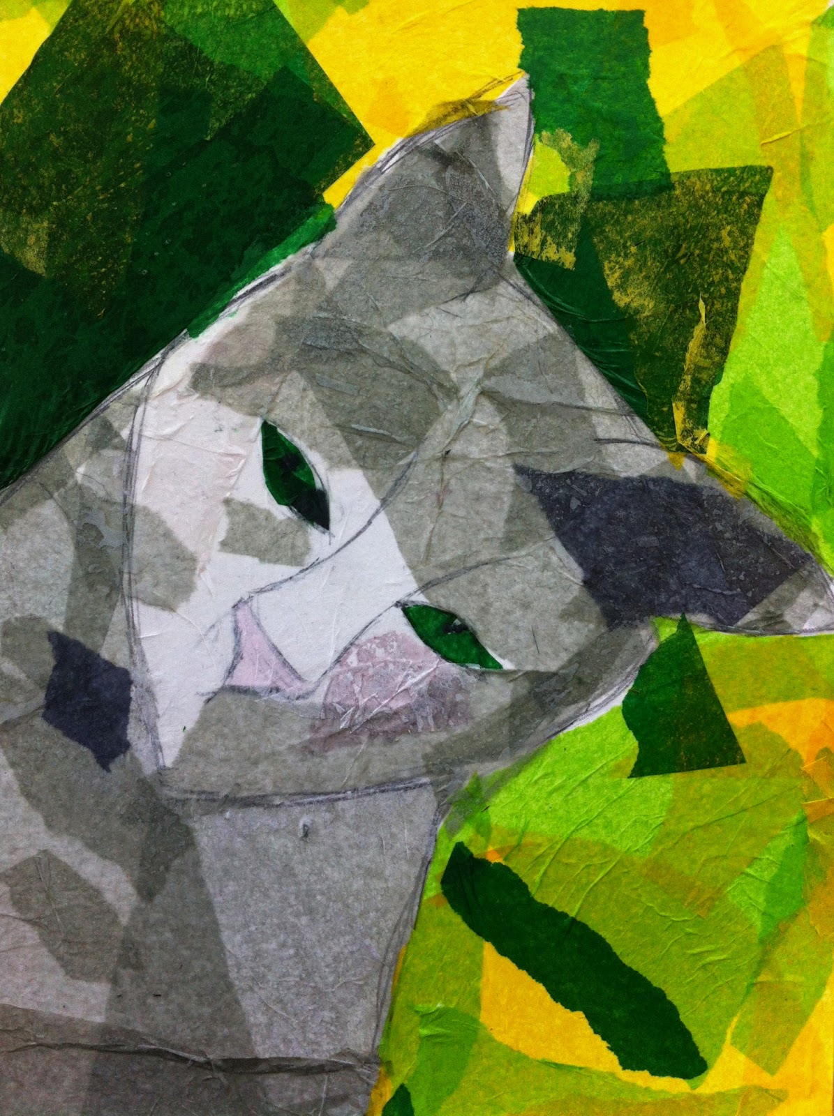 Fine Arts for Kids: Animal Portraits - Tissue paper collage