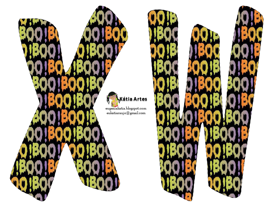 Alfabeto Boo en colores. - Oh my Alfabetos!