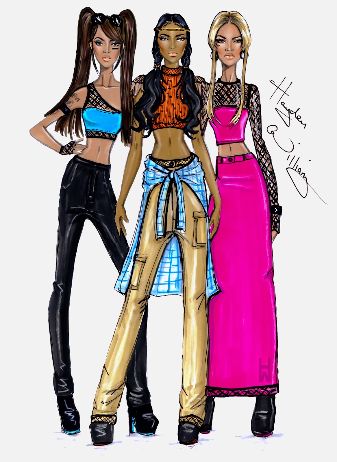 Hayden Williams Fashion Illustrations: TLC by Hayden Williams