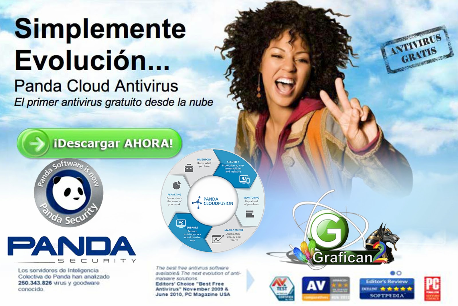 Grafican2: Panda Cloud Antivirus 2014, el mejor antivirus gratuito