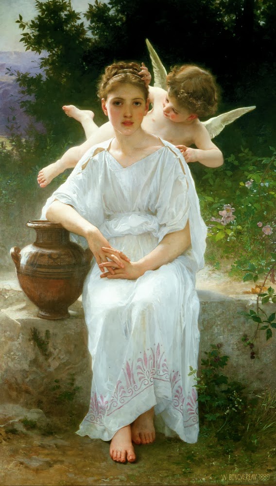 FRENCH PAINTERS: William-Adolphe BOUGUEREAU Whisperings of Love