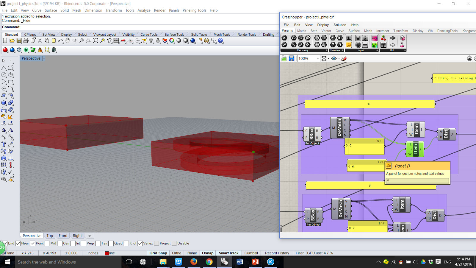 Parametric Modeling in Design : Project 2 of Parametric Design