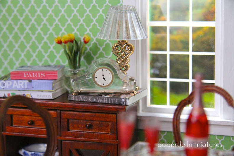 Valentine's Table Scene — Paper Doll Miniatures