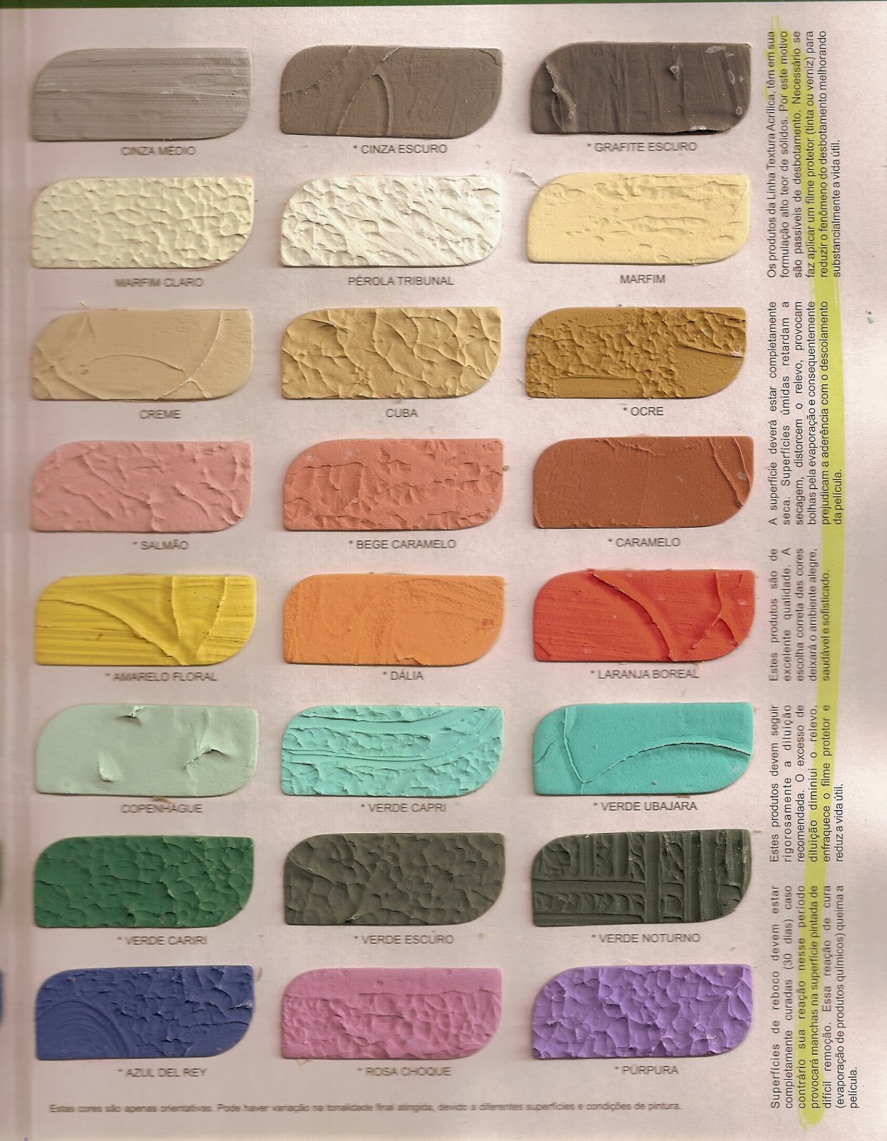 Souza Castro: Catalago de textura Fortcolor