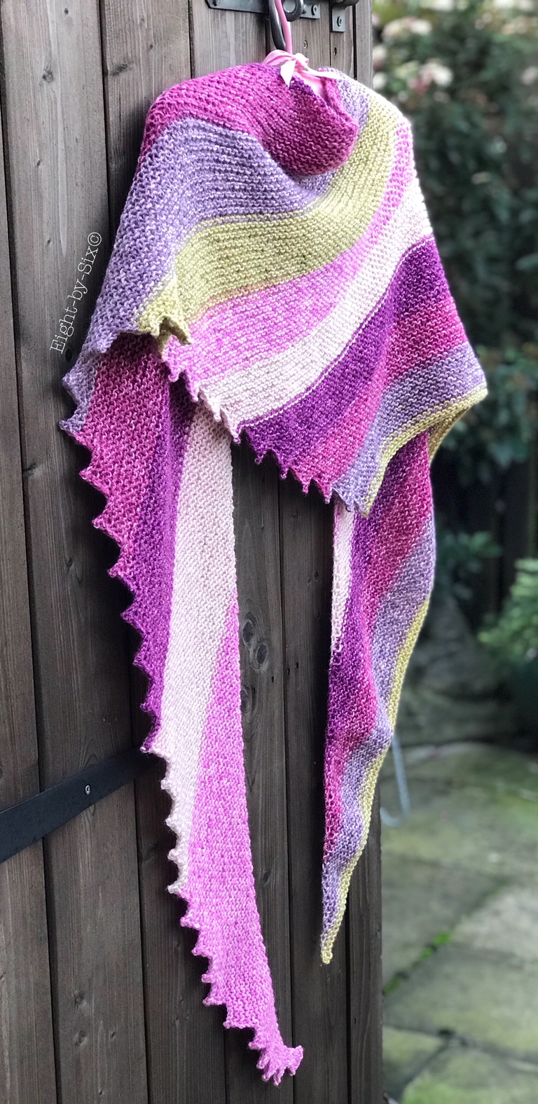 Hitchhiker shawl in Stylecraft Batik Swirl