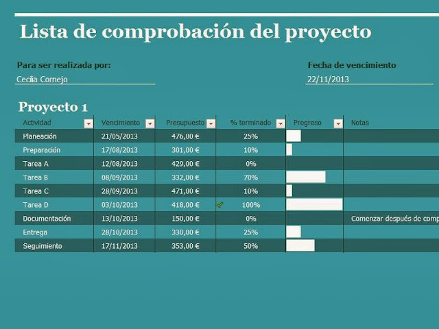 Informática Educativa Carlosfmur@gmail.com: Excel 2013: seguimiento de ...