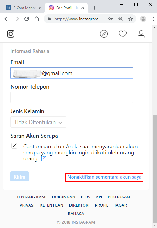 Cara Menonaktifkan Instagram Secara Permanen dan Sementara Dengan Mudah ...