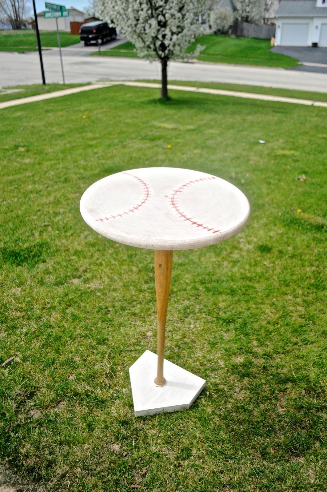 Always Chasing Life: Baseball Side Table