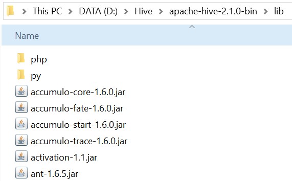 TALK GRID (Cloud Trainer): Hive installation on Windows 10