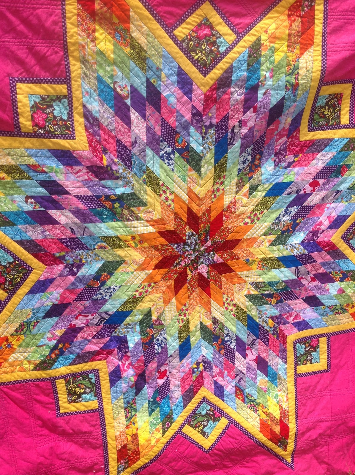 BedTime Quilting: Rainbow Lone Star Quilt