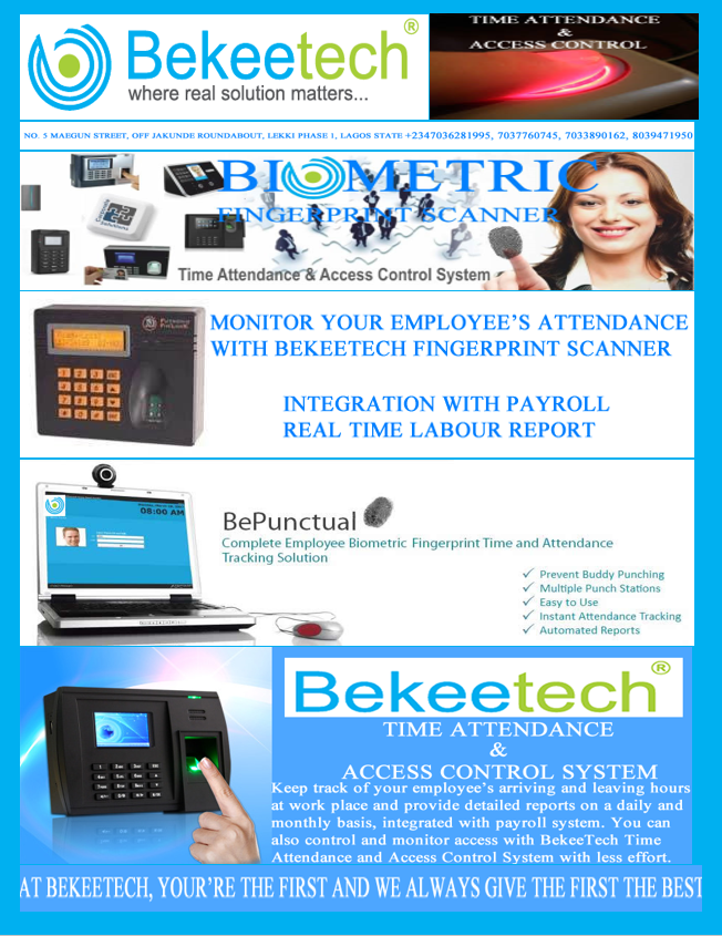 BEKEE TECHNOLOGY NIGERIA LIMITED: OFFICE TIME ATTENDANCE AND ACCESS ...