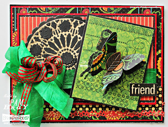 Pam Bray Designs: A Girl with Flair: Friend Card....Stampendous and ...