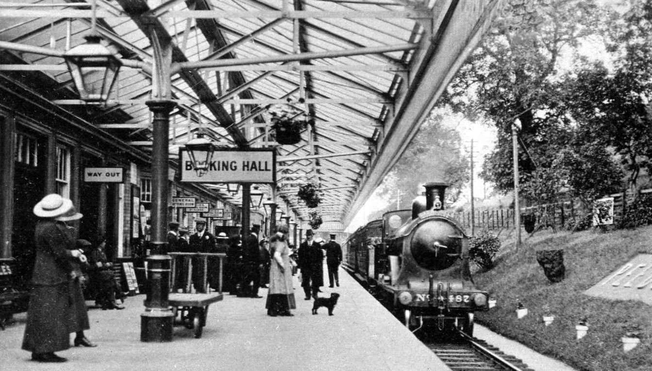 Tour Scotland: Old Photograph Railway Station Peebles Scotland