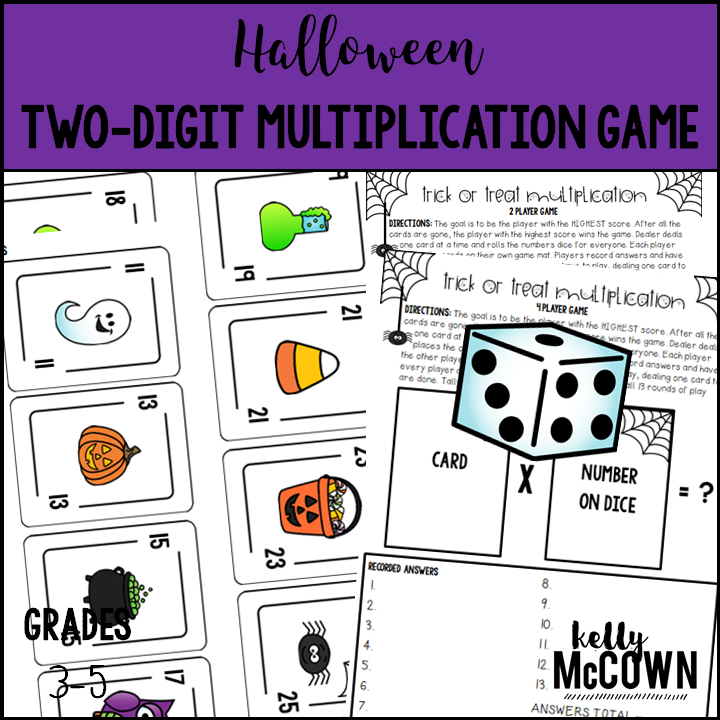 Kelly McCown: Halloween Elementary Math Activities and Games BUNDLE