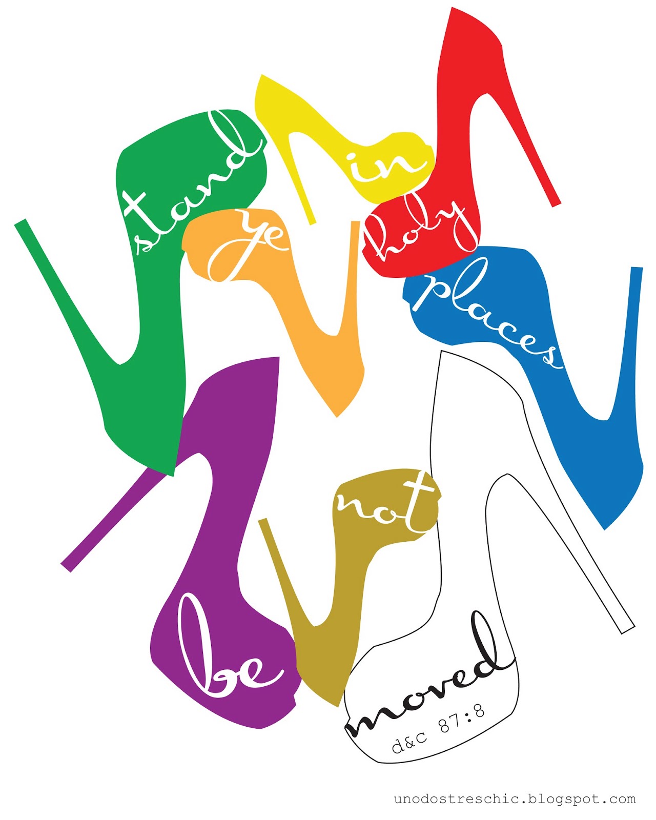 Uno, Dos, Très Chic: Stand Ye in Holy Places, High Heels 8x10