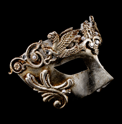 Grifone Venetian Masquerade Mask - Silver