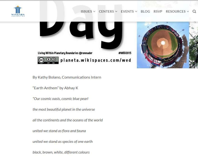 Earth Anthem: Earth Anthem during World Environment Day 2015