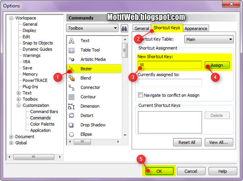 Cara Membuat Shortcut Keys di CorelDRAW « Motif Web