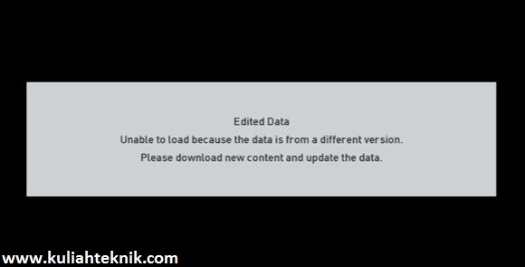 Cata Mengatasi PES 2017 Error "Unable to load Because the data is from ...