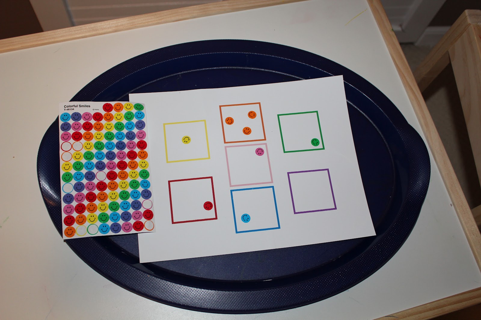 Color Sorting with Stickers