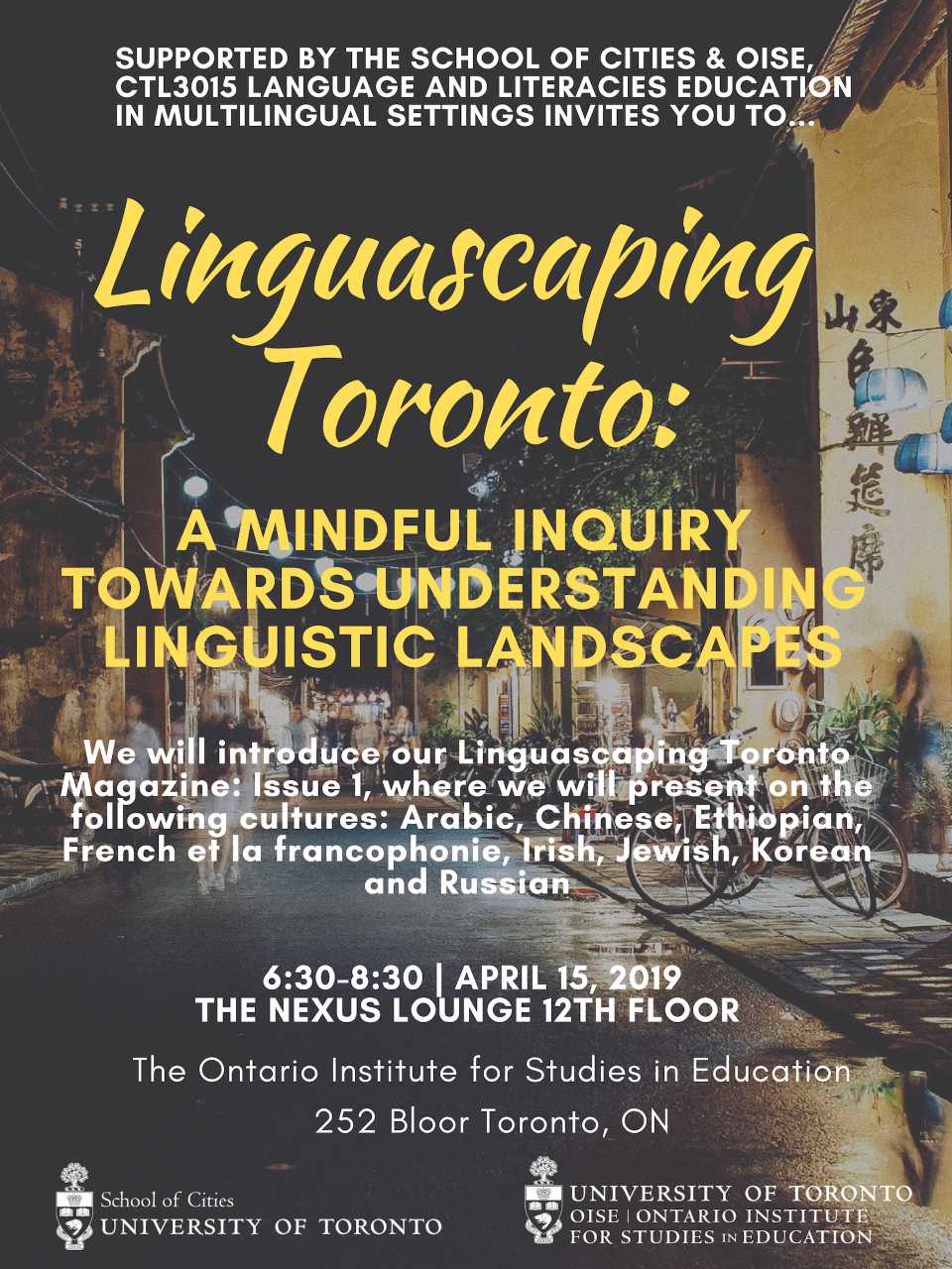 What's Happening in Toronto Linguistics : Exhibit at OISE on the ...