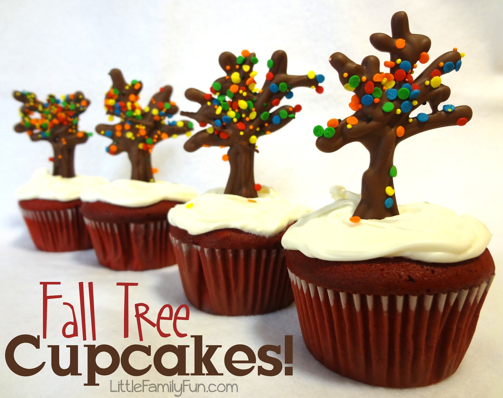 Little Family Fun: Fall Tree Cupcakes
