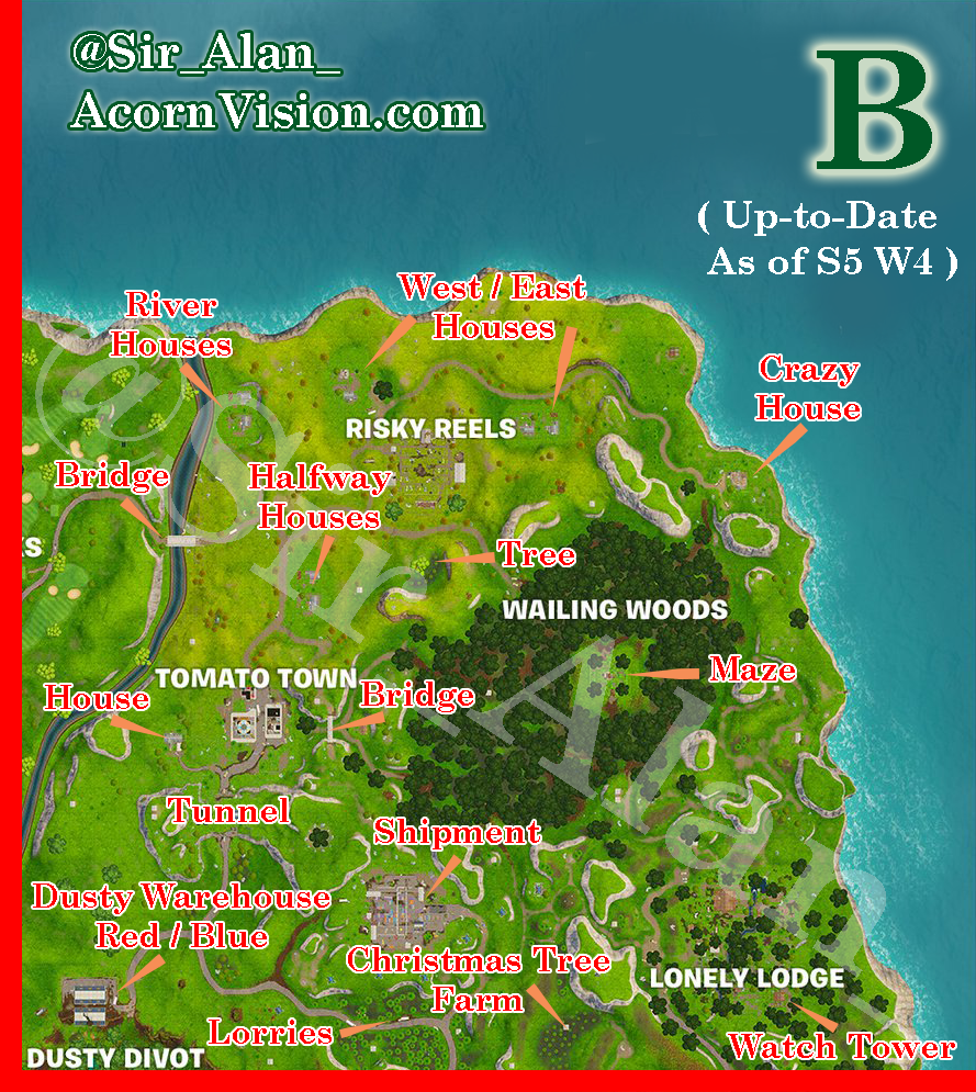 AcornVision Official Blog: Fortnite Battle Royale Map Drop Locations ...