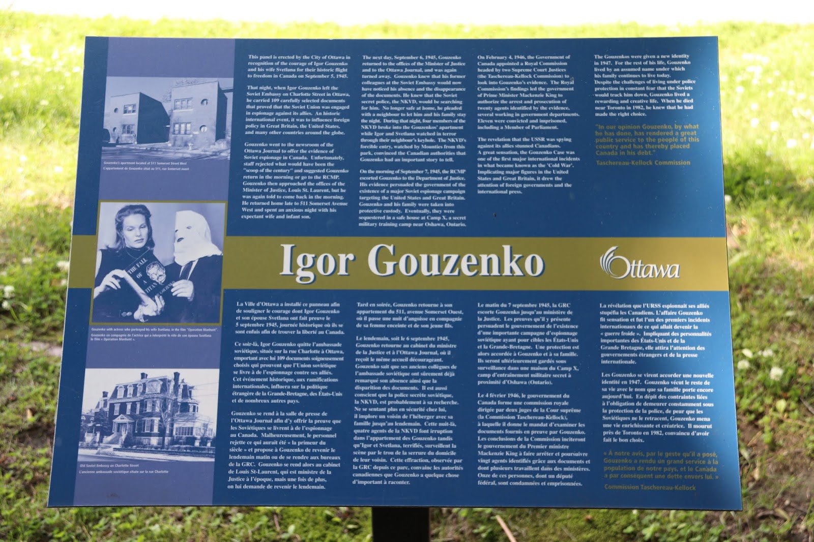 Memorials in Ottawa: The Gouzenko Affair Plaques