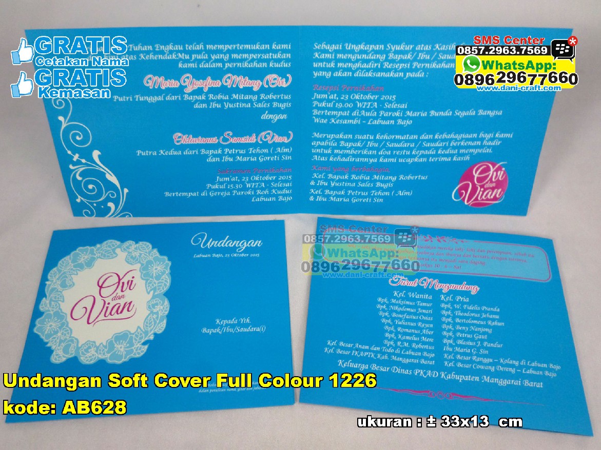 Undangan Soft Cover Full Colour | Souvenir Pernikahan