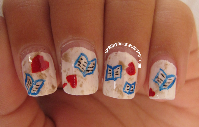 ABC Challenge: B is for Book | Nail Art Challenge - Upbeat Nails | Nail ...