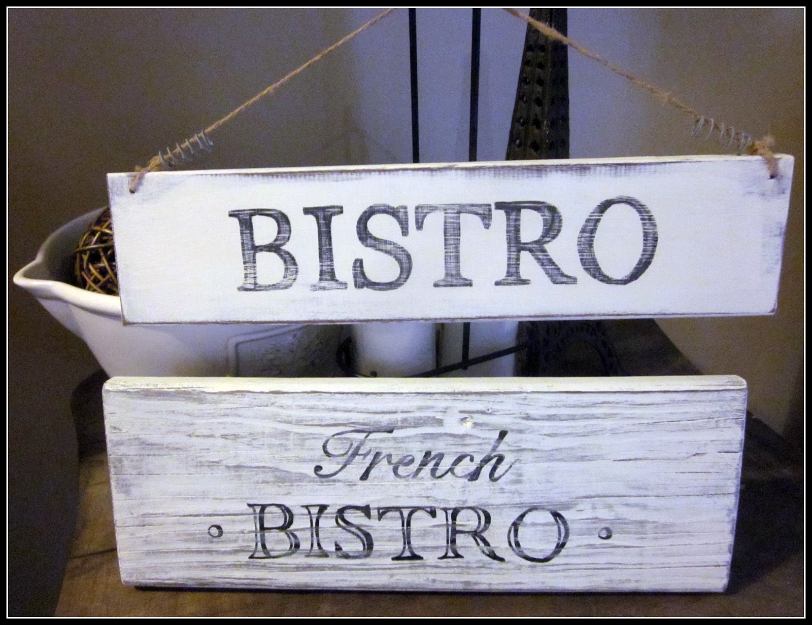 Rustic Wooden Bistro Signs