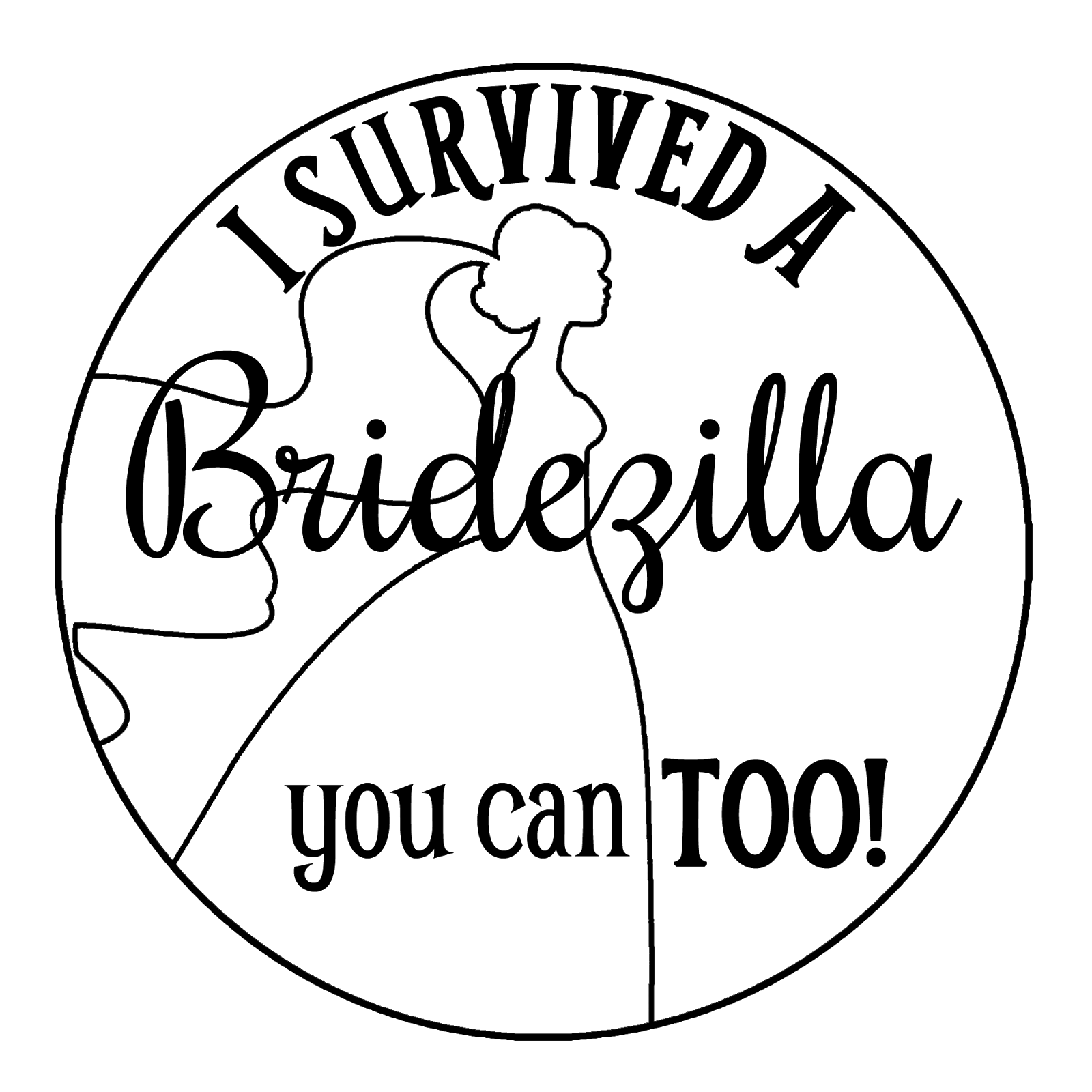 I Survived a Bridezilla | logo design | Designs By Kassie