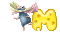 Alfabeto animado de Remy con papeles en la boca. - Oh my Alfabetos!