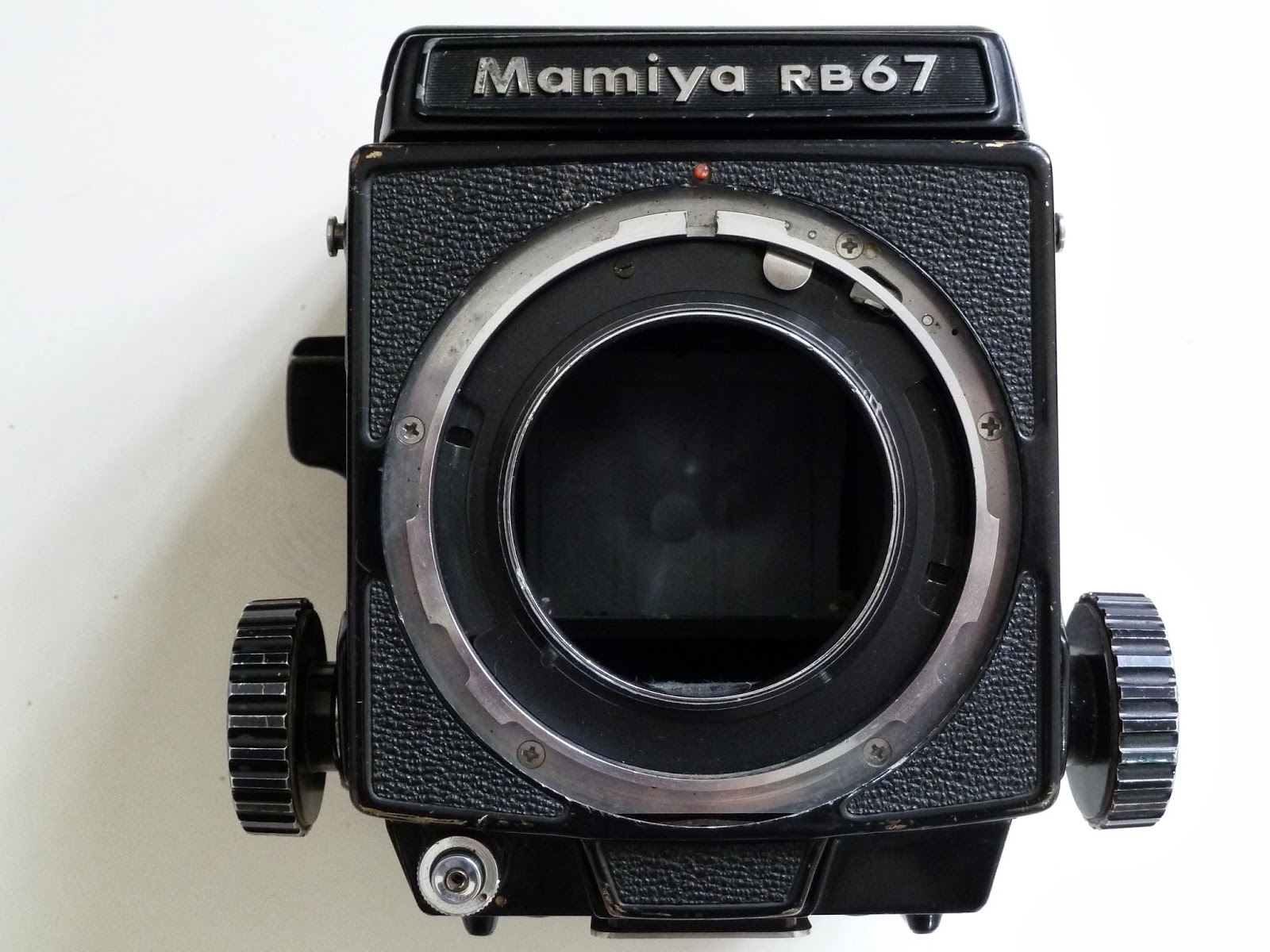 Latest Gadgets: Mamiya RB 67 S Pro with lens, dark slide.