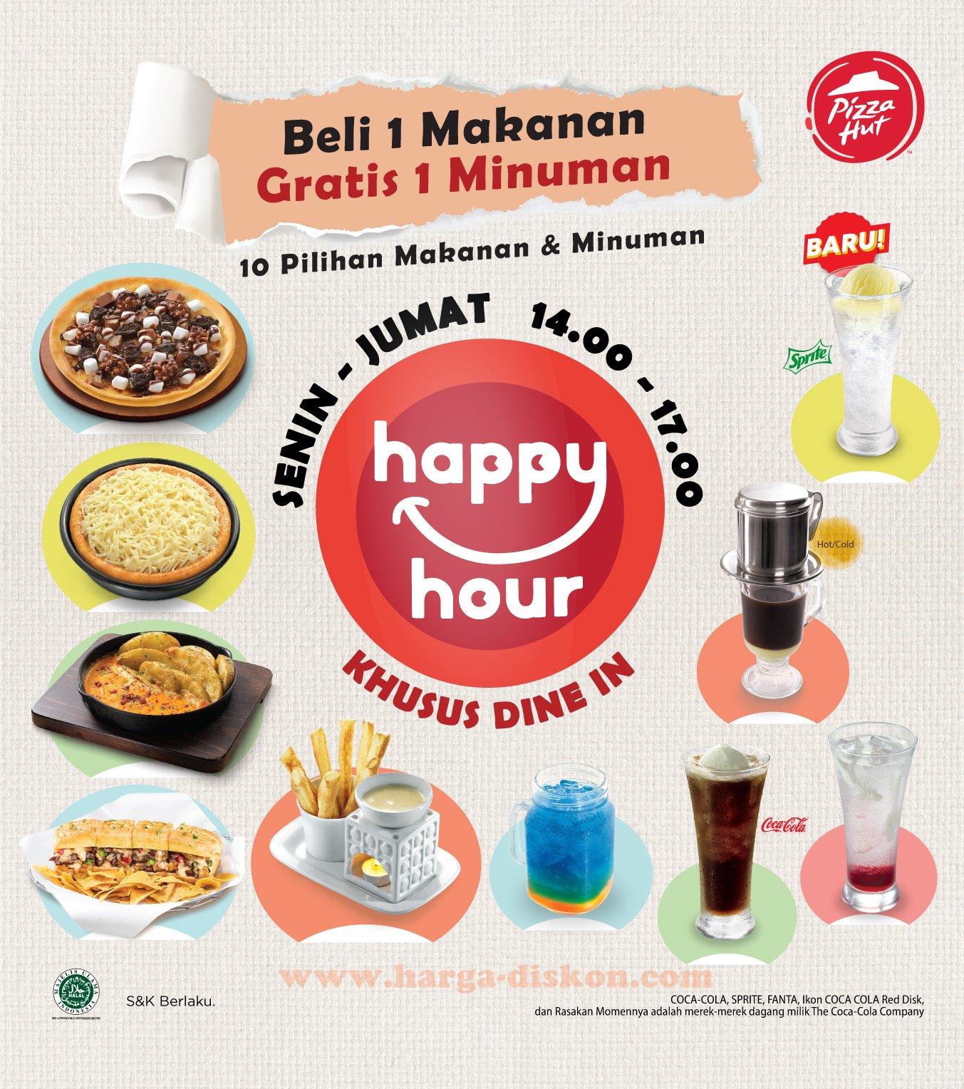 Promo PIZZA HUT Terbaru Happy Hour BELI 1 GRATIS 1