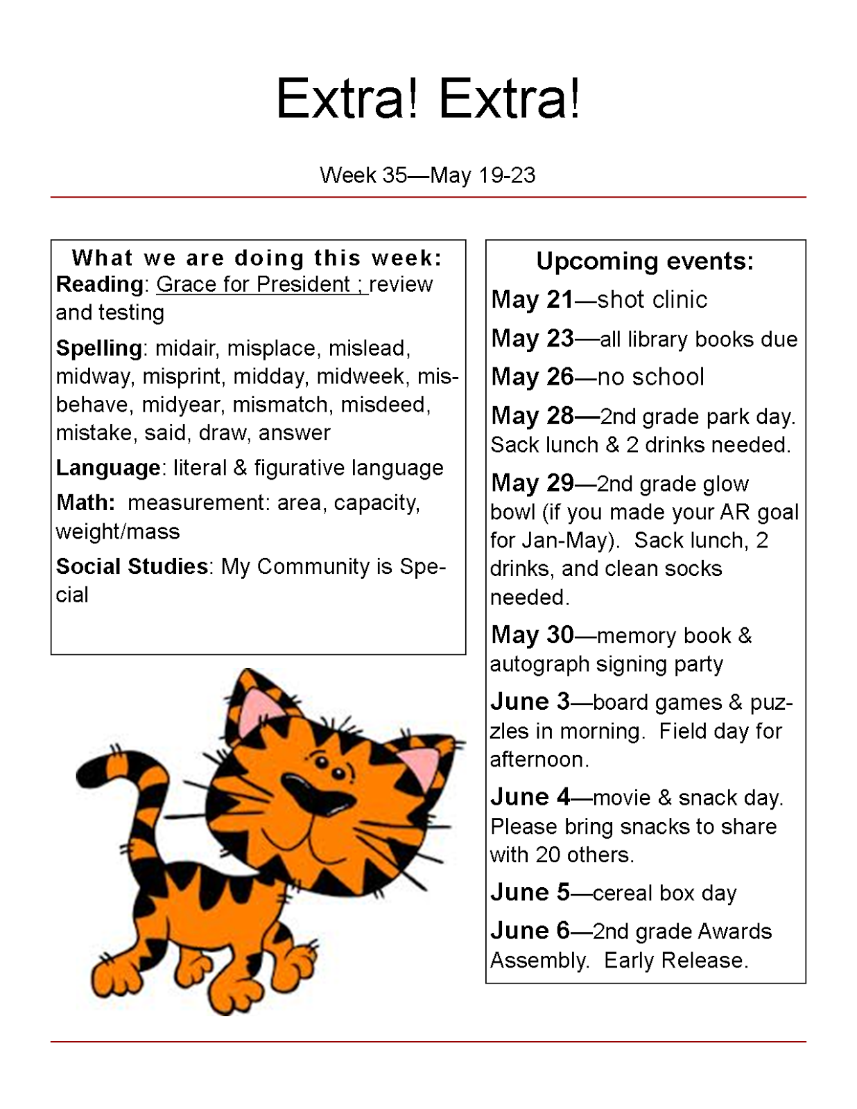 Seusstastic 2nd Graders!: Extra! Extra!