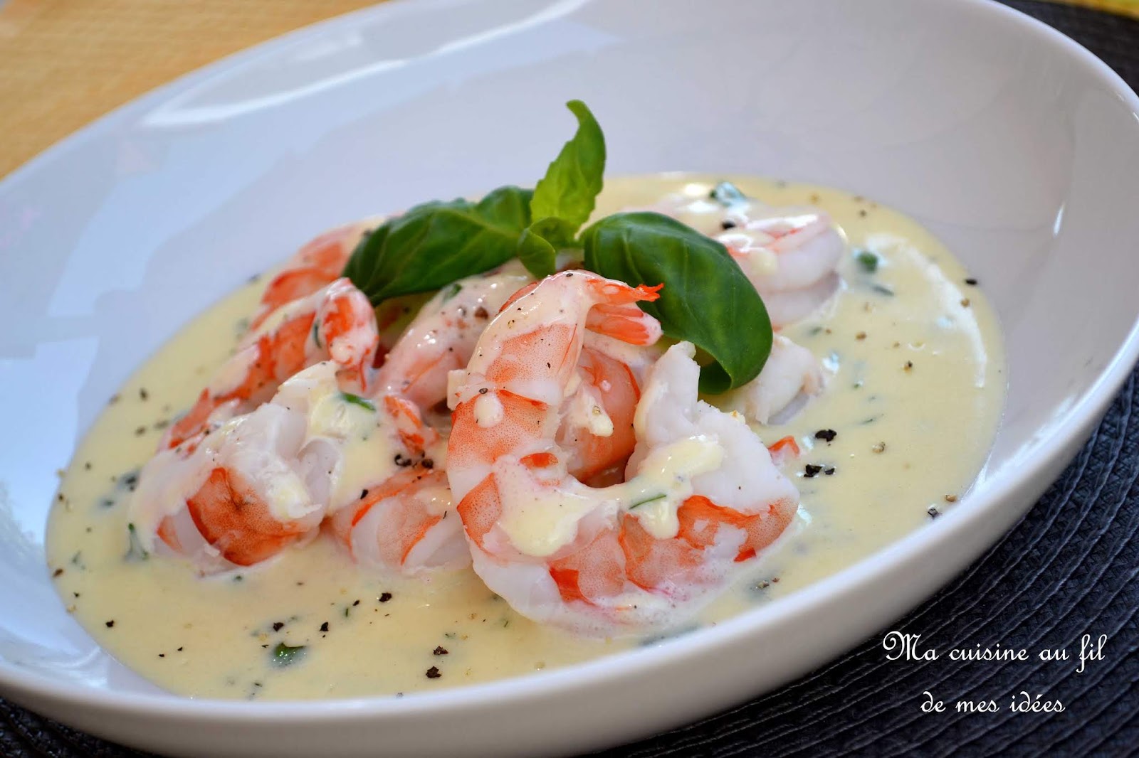 Ma cuisine au fil de mes idées...: Scampis grillés sauce crémeuse au ...