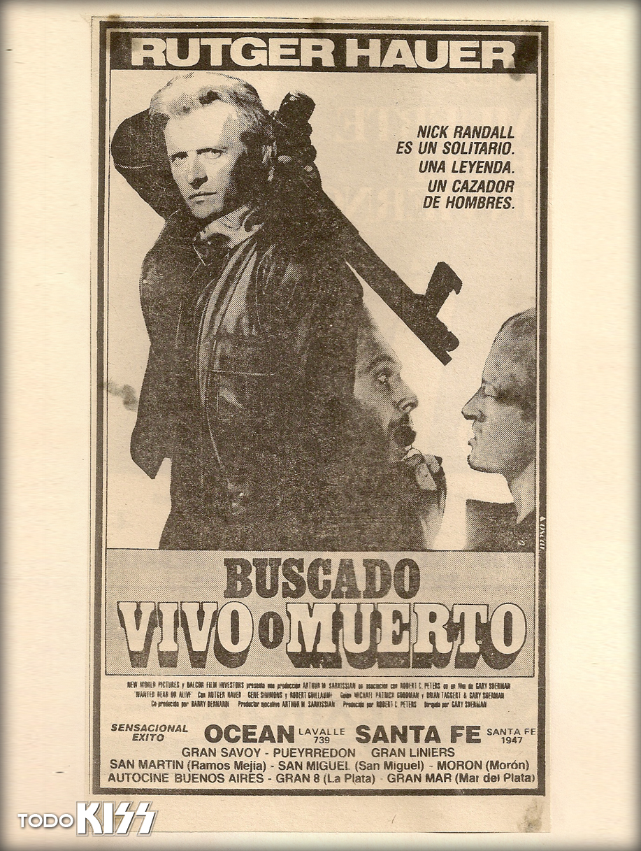 Todo Kiss: Días de cine kissero: Aviso del film "Buscado vivo o muerto ...