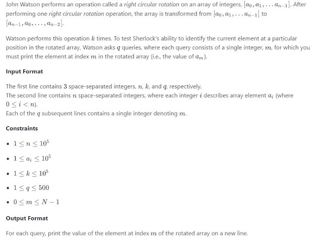 Circular Array Rotation ~ Gotitt