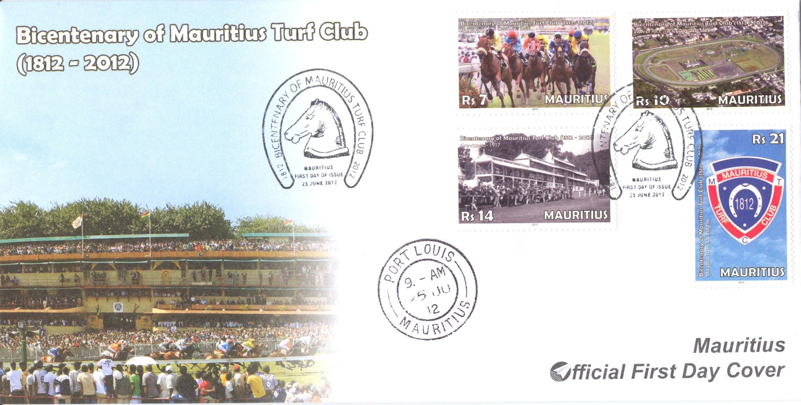 Mauritian Philatelic Blog: Bicentenary of the Mauritius Turf Club (1812 ...