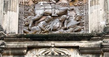 Willy Layug of Betis carved the wooden bas relief of St. James the Moor ...