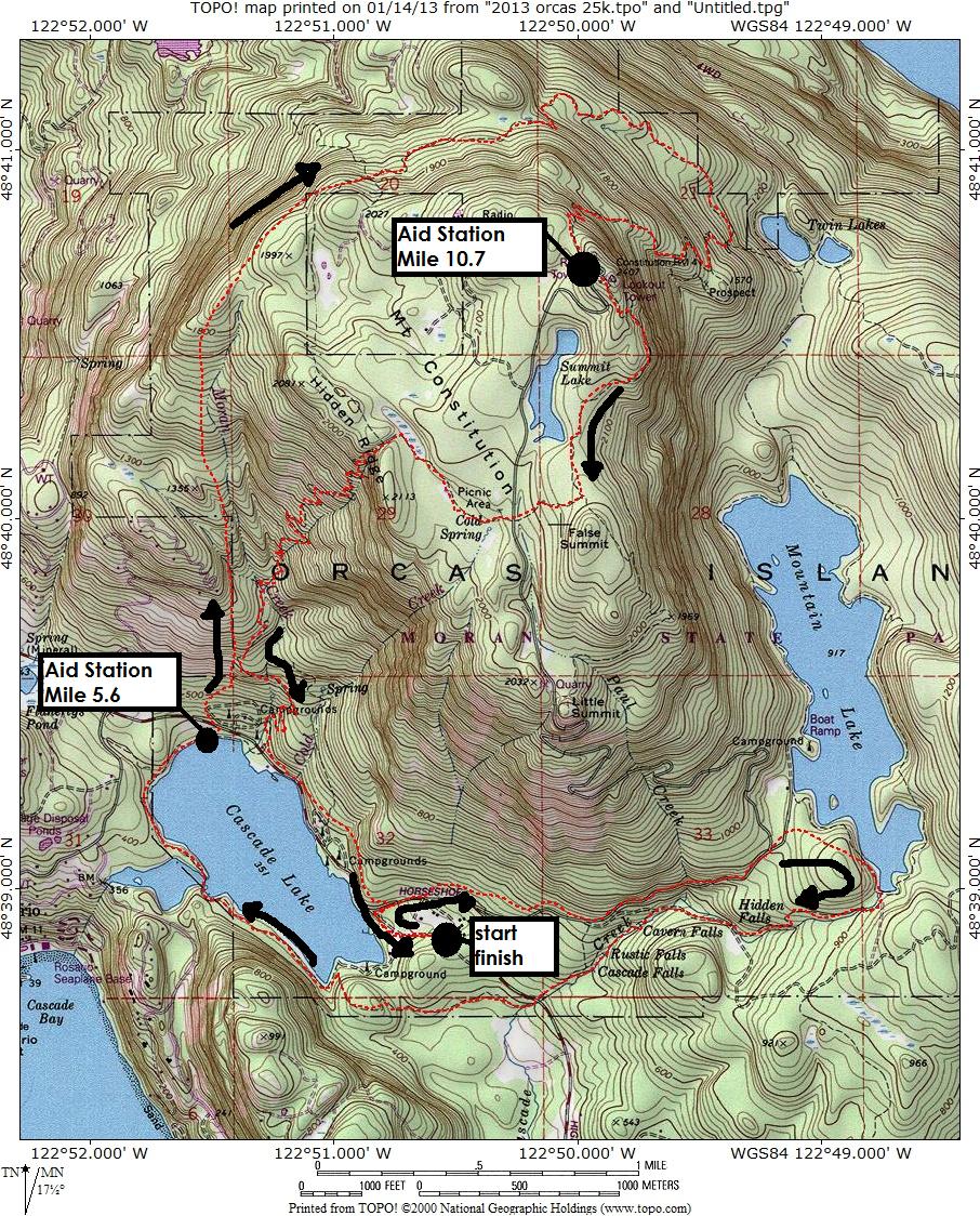 Orcas Island 25k: Course