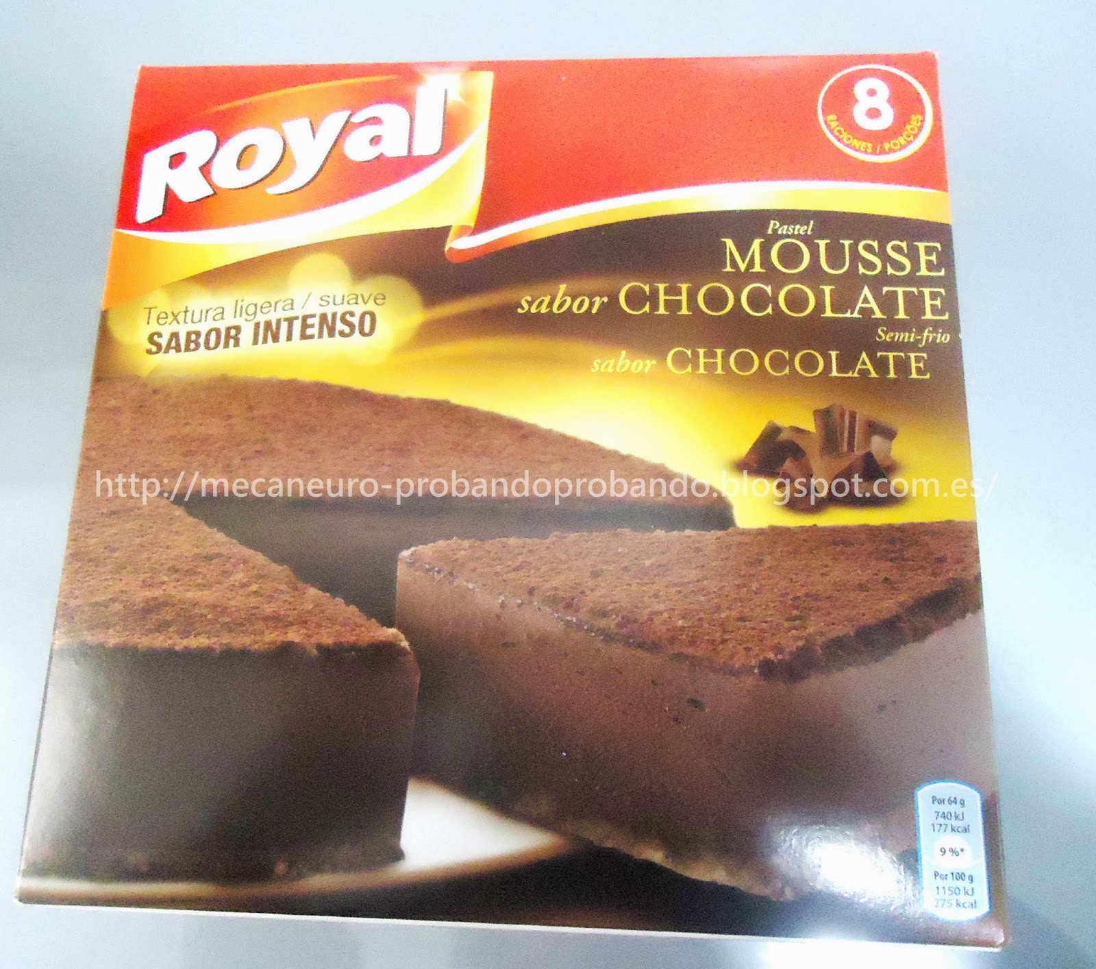 Probando, probando...: PASTEL MOUSSE DE CHOCOLATE ROYAL