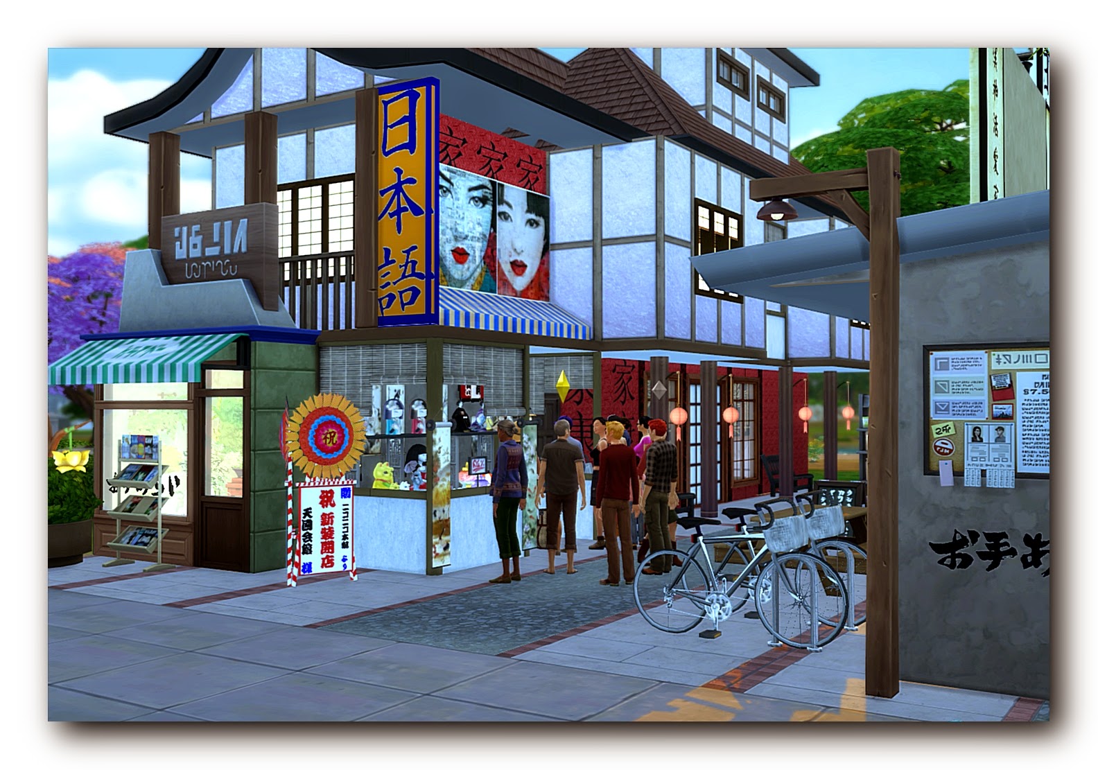 Architectural tricks from Dalila for SIMS 3-4: China Town retro